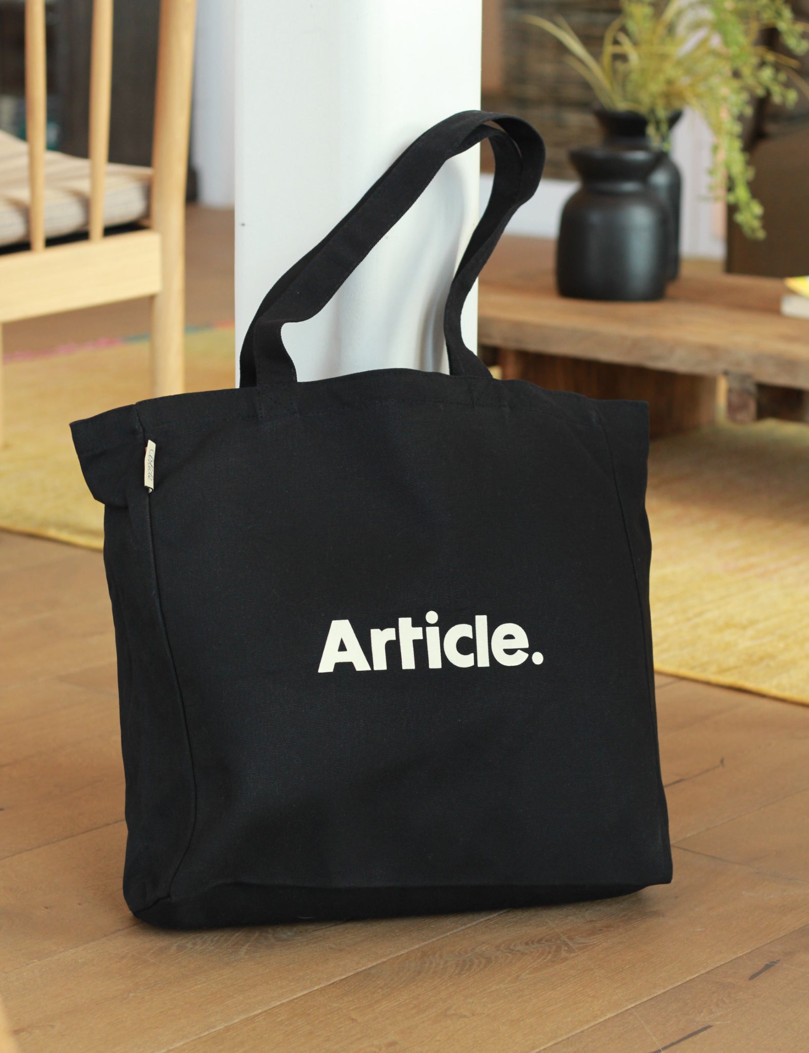 Article Organic Heavy Canvas Tote Bag - Black | Urban Excess. – URBAN ...