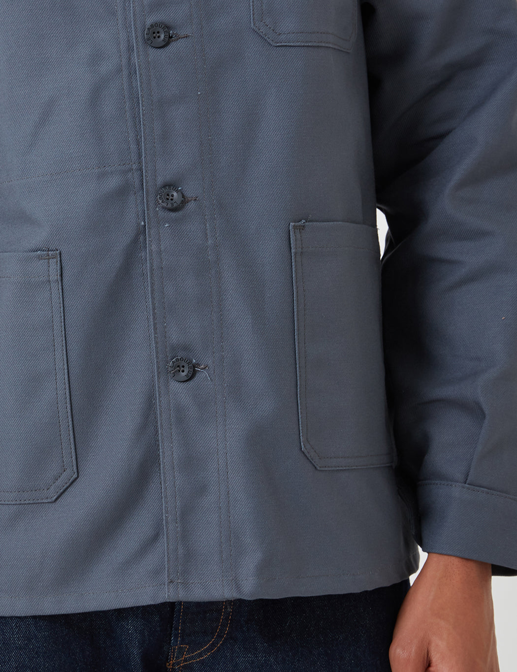 Le Laboureur Cotton Work Jacket - Charcoal Grey | URBAN EXCESS.